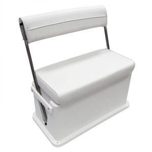 wise 8wd437ss-784 offshore swingback cooler/storage seat, 62 quart, brite white