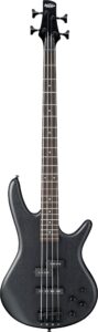 ibanez 4 string bass guitar, right handed, weathered black (gsr200bwk)