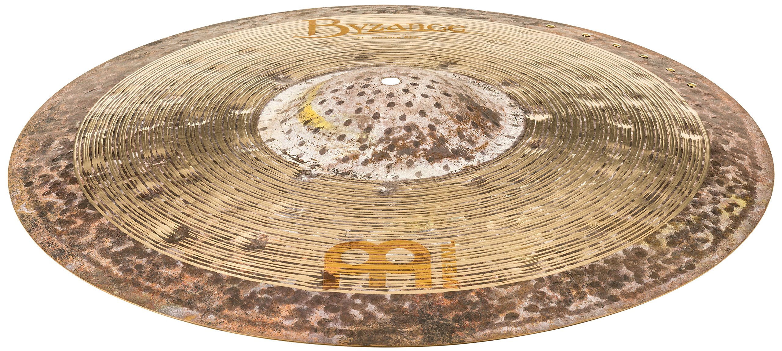 Meinl Cymbals Byzance 21" Jazz Nuance Ride with Rivets, Ralph Peterson Signature — Made in Turkey — Hand Hammered B20 Bronze, 2-Year Warranty, B21NUR, inch