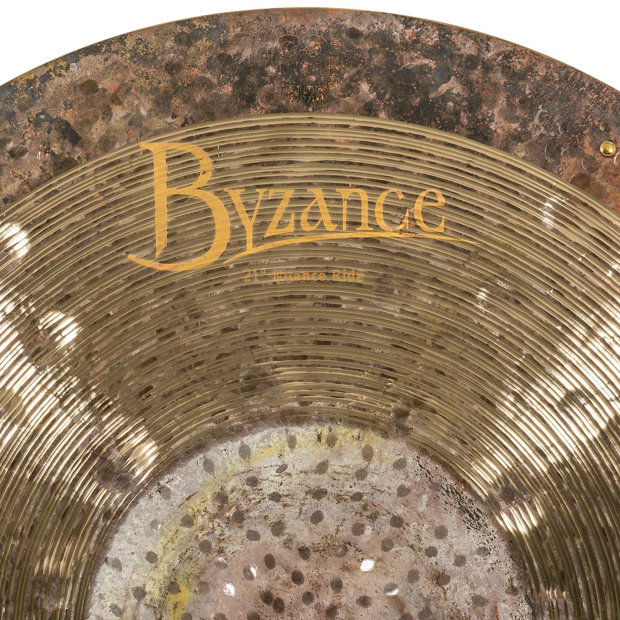 Meinl Cymbals Byzance 21" Jazz Nuance Ride with Rivets, Ralph Peterson Signature — Made in Turkey — Hand Hammered B20 Bronze, 2-Year Warranty, B21NUR, inch