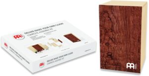 meinl deluxe make your own snare cajon kit with tool box - made in europe - burl wood frontplate / baltic birch body, includes easy to follow manual, 2-year warranty (dmyo-caj-bu)