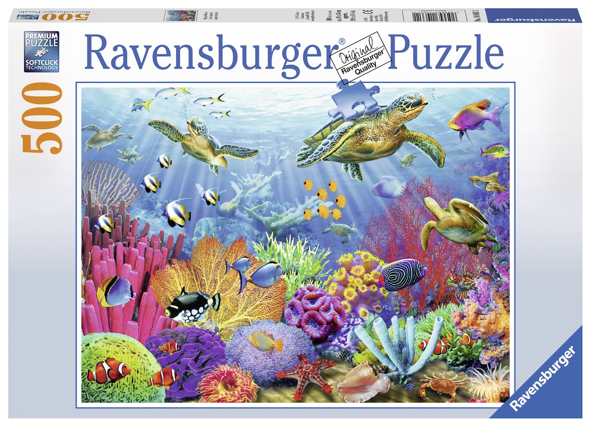 Ravensburger Tropical Waters Jigsaw Puzzle - 500 Unique Pieces, Precision-Cut | Vibrant, Glare-Free Imagery | Ideal for Relaxation or Group Activity | FSC-Certified Materials