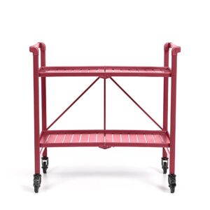 Cosco Indoor/Outdoor Serving Cart, Folding, Ruby Red