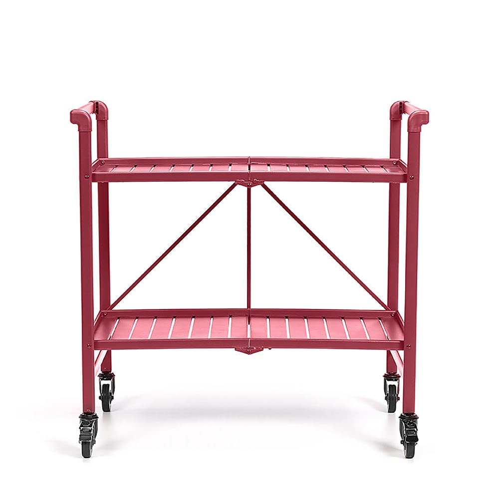 Cosco Indoor/Outdoor Serving Cart, Folding, Ruby Red