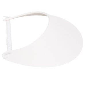 MG Women's Cotton Solid String Sun Visor Hat White