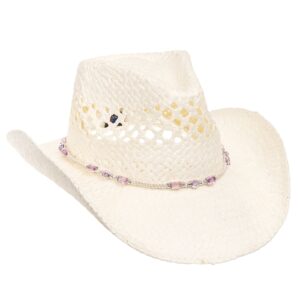 mg womens straw outback toyo cowboy hat - natural