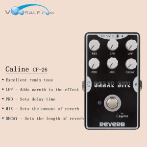 Caline CP-26 Snake Bite Acoustic Guitar Electric Effects Pedal Reverb Delay Digital Analogy Multi Distortions True Bypass Black