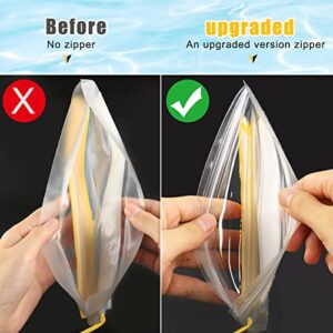 Meetory Clear Waterproof bags Pouch Dry Bags For Camera Mobile Phone Maps Kayak Document Holder - 3 Piece Set Waterproof Plastic Pouch Utility Bags(Yellow)