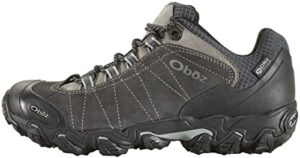 oboz men's bridger low b-dry waterproof hiking shoe, dark shadow, 11