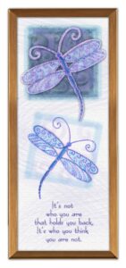 cathedral art gp232 dragonflies copper expression plaque, 3 by 7-inch