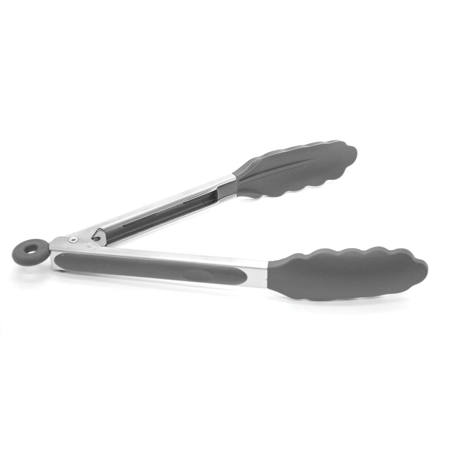 Gourmet By Starfrit 080307-006-0000 Silicone Tongs Utensils, NORMAL, Gray