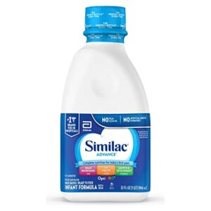 similac advance infant formula with iron, ready-to-feed baby formula, 32-fl-oz bottle