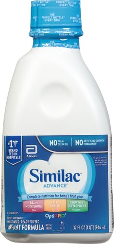 Similac Advance Infant Formula With Iron, Ready-to-Feed Baby Formula, 32-fl-oz Bottle