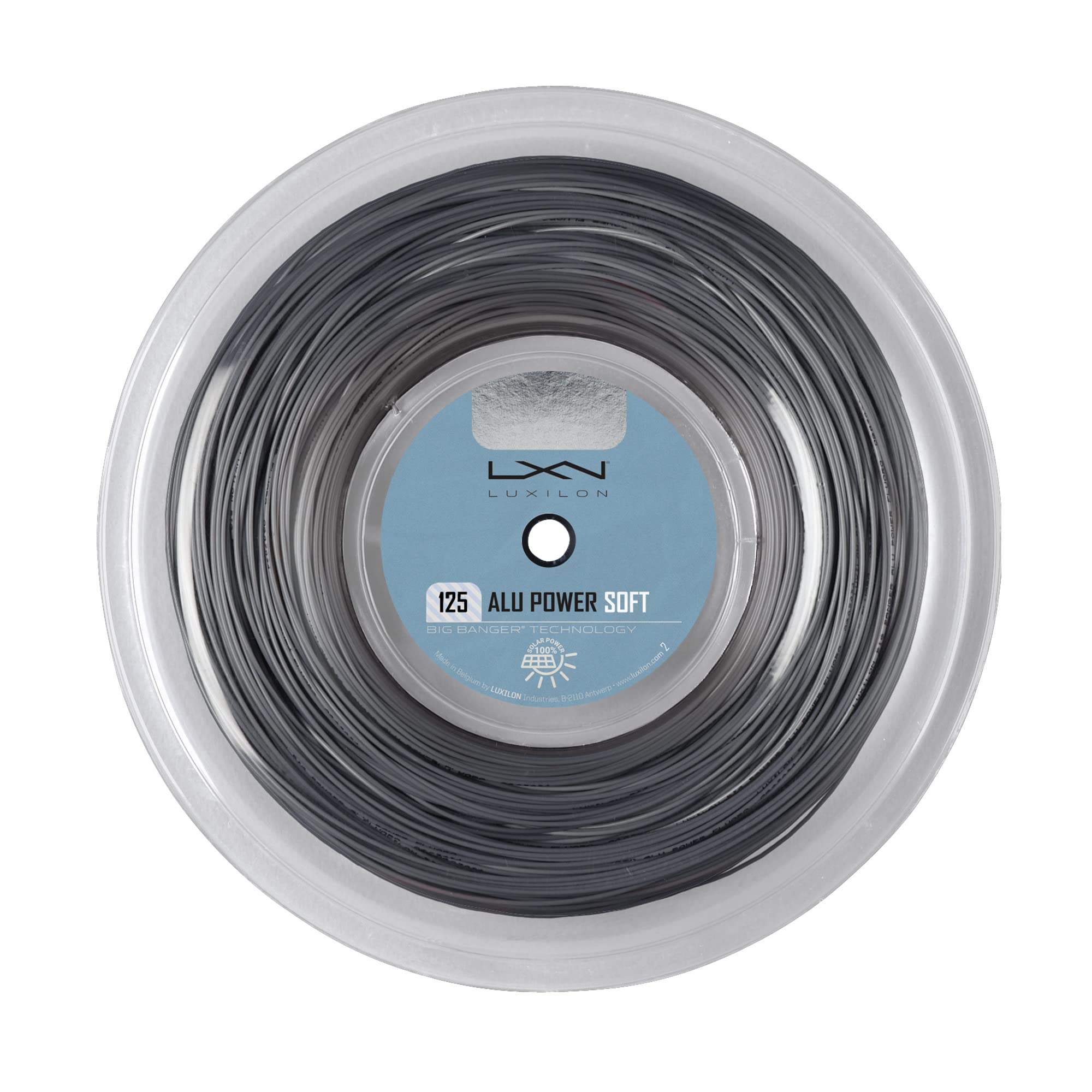 Luxilon ALU Power Soft 125 Tennis String - 200m Reel, Grey