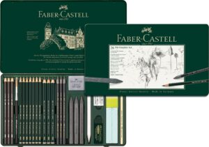 faber-castell 26 piece pitt graphite tin set