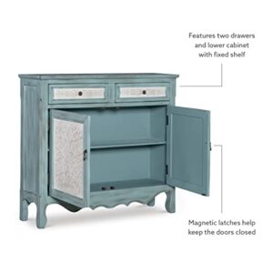 Powell Antique Console, Blue/White