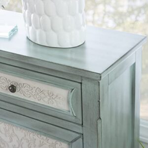 Powell Antique Console, Blue/White