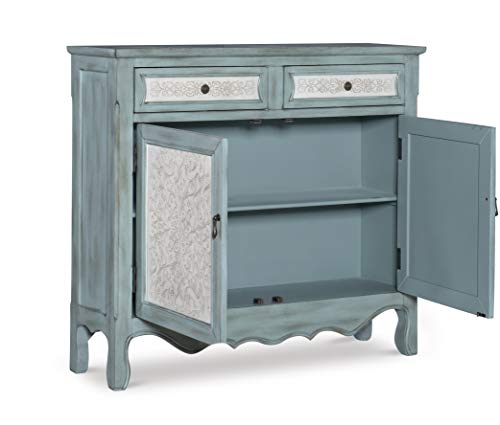 Powell Antique Console, Blue/White