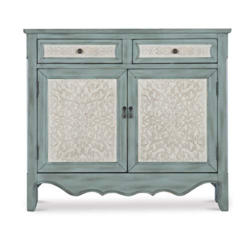 Powell Antique Console, Blue/White