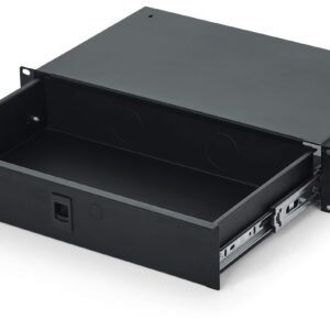 Gator Rackworks Shallow 2U Rack Mount Drawer with Lock; 10" Deep (GRW-DRWSH2),Black