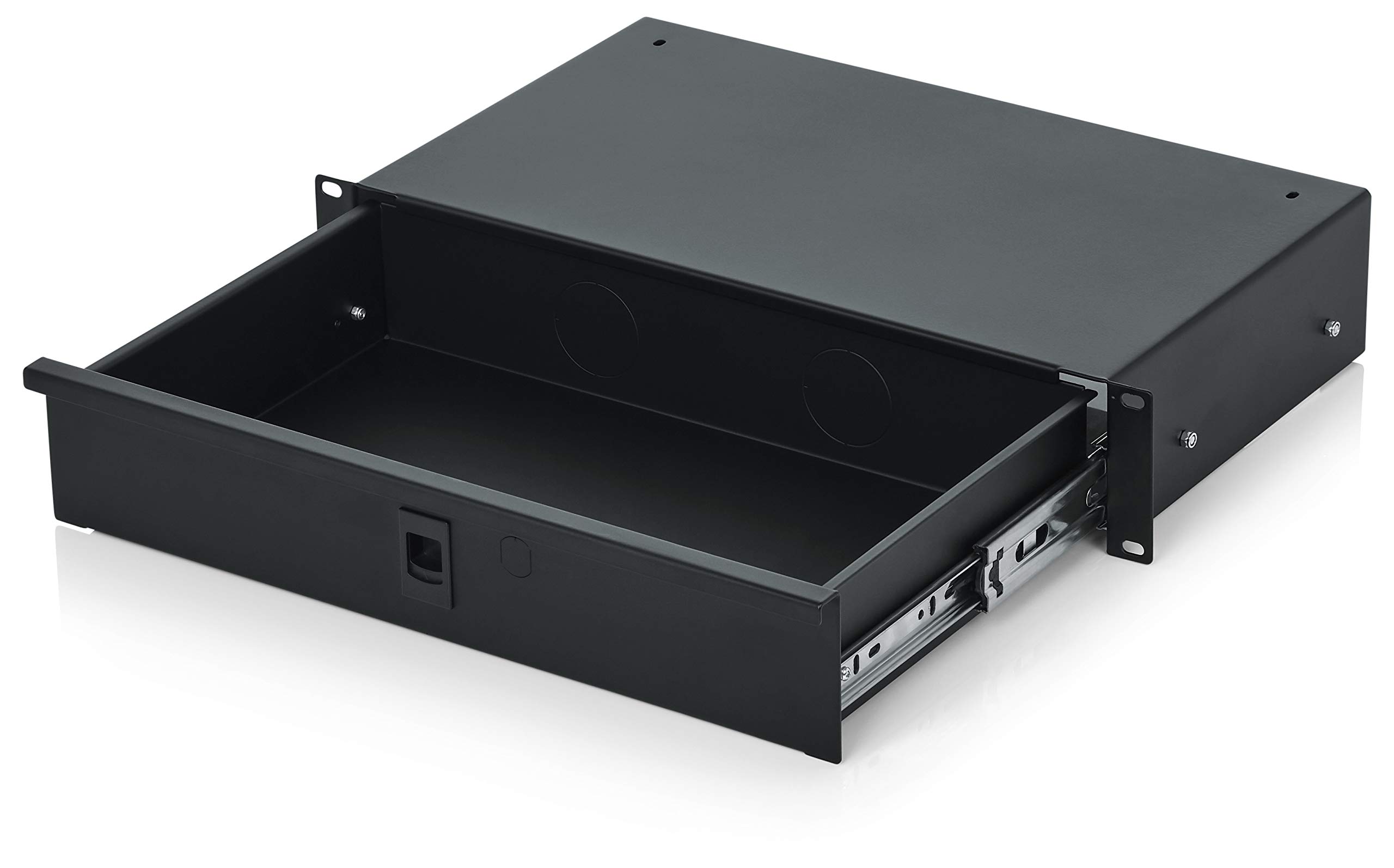 Gator Rackworks Shallow 2U Rack Mount Drawer with Lock; 10" Deep (GRW-DRWSH2),Black