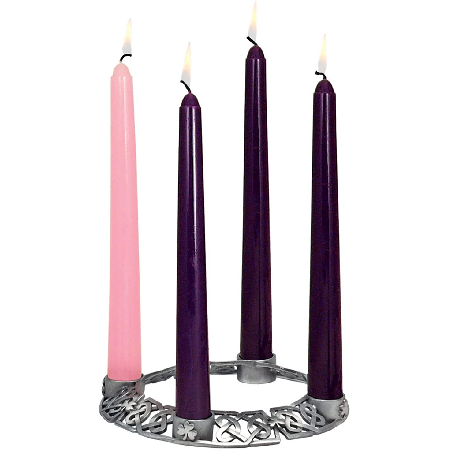 Cathedral Art AD113 Celtic Advent Wreath with Candles, 10-Inch