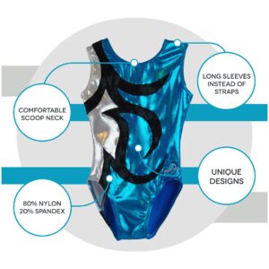 Obersee - O3GL041CXXS - Girl's Girls Gymnastics Leotard - Abby Turquoise | Child (2-3 Years)