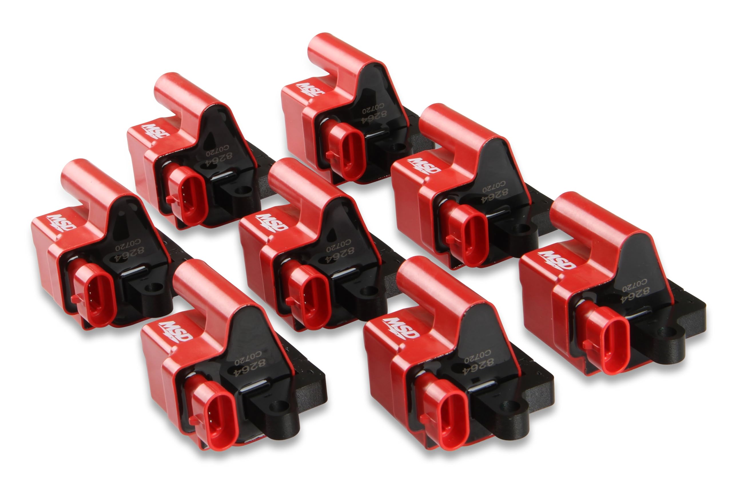 82648 MSD Ignition Coil - GM LS Blaster Series - L-Series Truck Engine - Red - 8-Pack