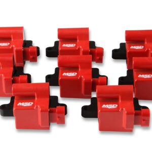 82648 MSD Ignition Coil - GM LS Blaster Series - L-Series Truck Engine - Red - 8-Pack