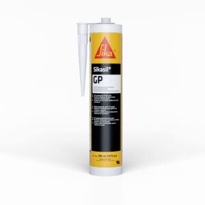 sikasil-gp, clear, general purpose acetoxy silicone sealant, 295ml cartridge