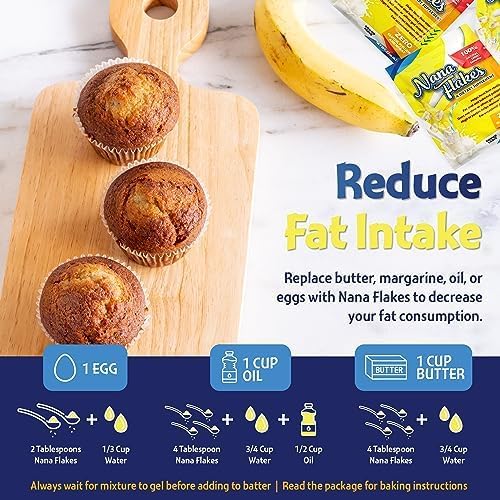 Nana Flakes 100% Pure Banana Flakes Medical Food Powder - Decrease Fat Intake & Natural Remedy for Diarrhea & Heart Burn - Great Source of Protein & Fiber (Banana, One Pound Bag)