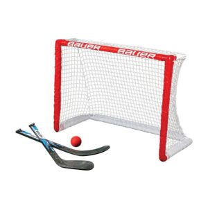 bauer knee hockey goal set, 30.5 x 23-inch, red