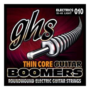 ghs strings tc-gbl thin core boomers, nickel-plated electric guitar strings, light (.010-.046)