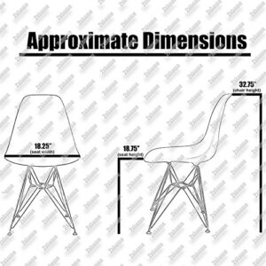 2xHome RayWire(Green) Dining Chair