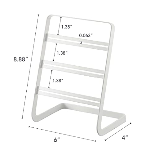 YAMAZAKI Home Earring Display Stand-Holder Steel | Jewelry Organizer, One Size, White