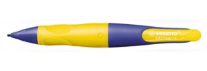 stabilo handwriting pencil easyergo 1.4 - right handed - violet/neon yellow