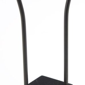 Set of 24, Dual Coil Place Card Holders with Square Metal Base, Felt Bottom, 6.5"h Memo Clips for Tabletop - Black Metal