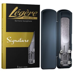 légère reeds - baritone saxophone reed, signature, strength 3.50 (bsg3.50) - premium synthetic woodwind reed