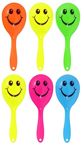 Maracas 24X Mini Smiley Maracas- Great Party Bag Fillers