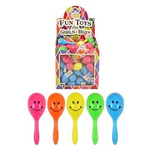 Maracas 24X Mini Smiley Maracas- Great Party Bag Fillers