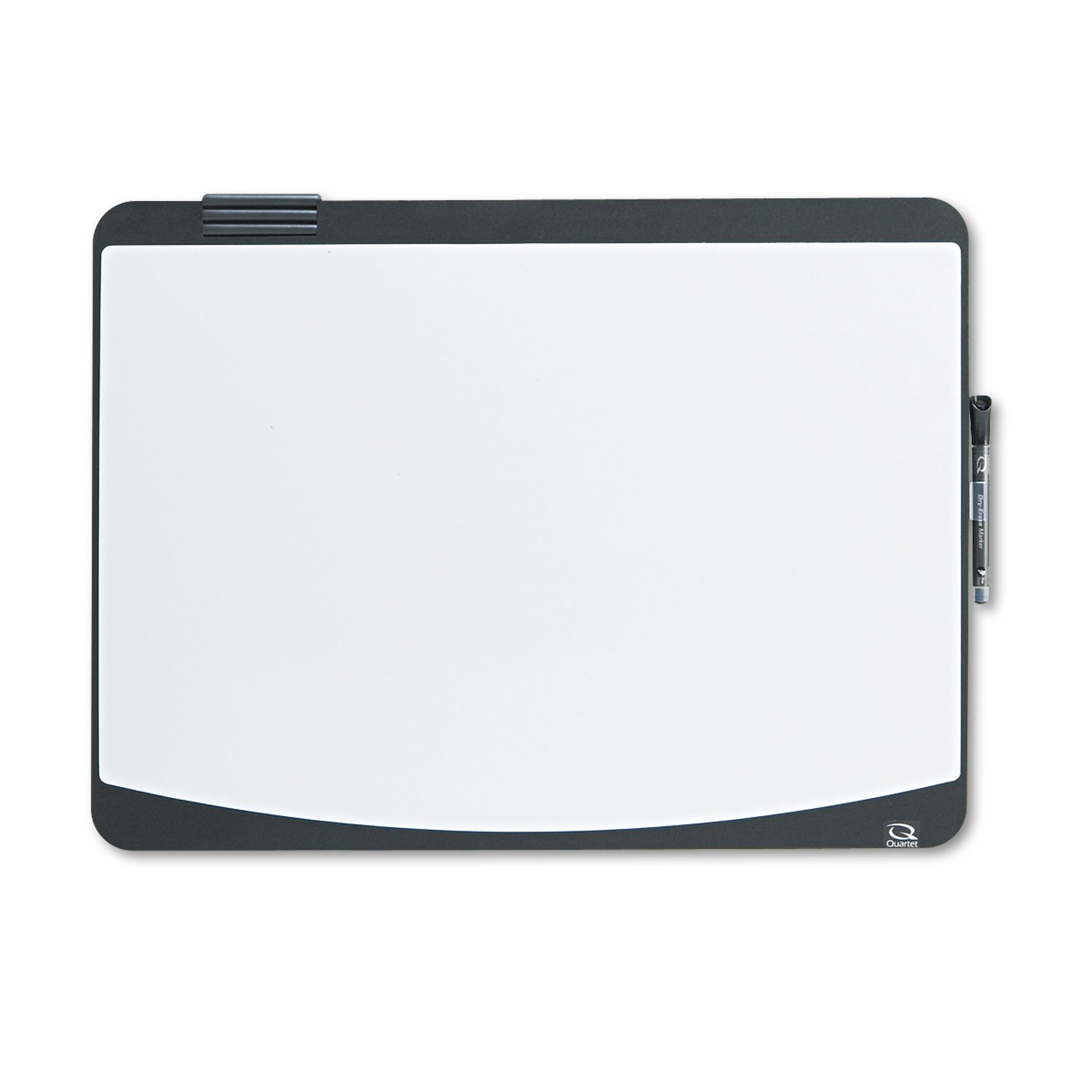 Quartet 06355BK Tack amp; Write Board, 23 1/2 x 17 1/2, Black/White Surface, Black Frame