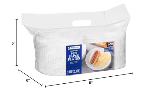 Member Mark Heavy Duty Paper Plates, 9", 600 Count