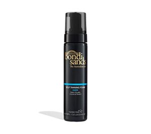 bondi sands dark self tanning foam | lightweight, self-tanner foam enriched with aloe vera and coconut provides an even, streak-free tan | 6.76 oz/200 ml