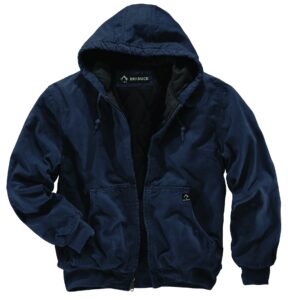 dri-duck men's 5020 cheyenne hooded work jacket, navy, medium