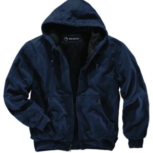 Dri-Duck Men's 5020 Cheyenne Hooded Work Jacket, Navy, Medium