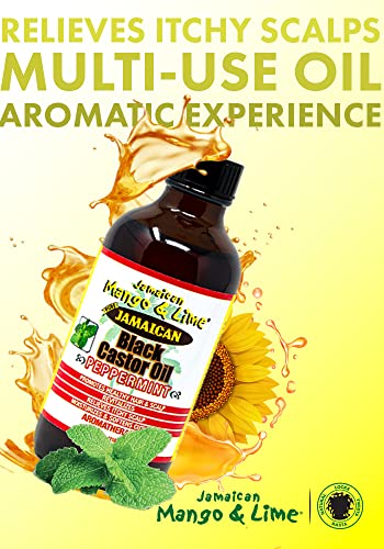 Jamaican Mango & Lime Black Castor oil, Peppermint, 4 Fl Oz