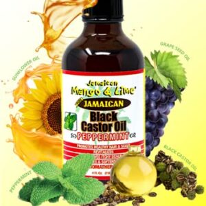 Jamaican Mango & Lime Black Castor oil, Peppermint, 4 Fl Oz