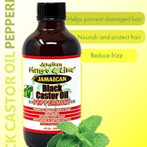 Jamaican Mango & Lime Black Castor oil, Peppermint, 4 Fl Oz