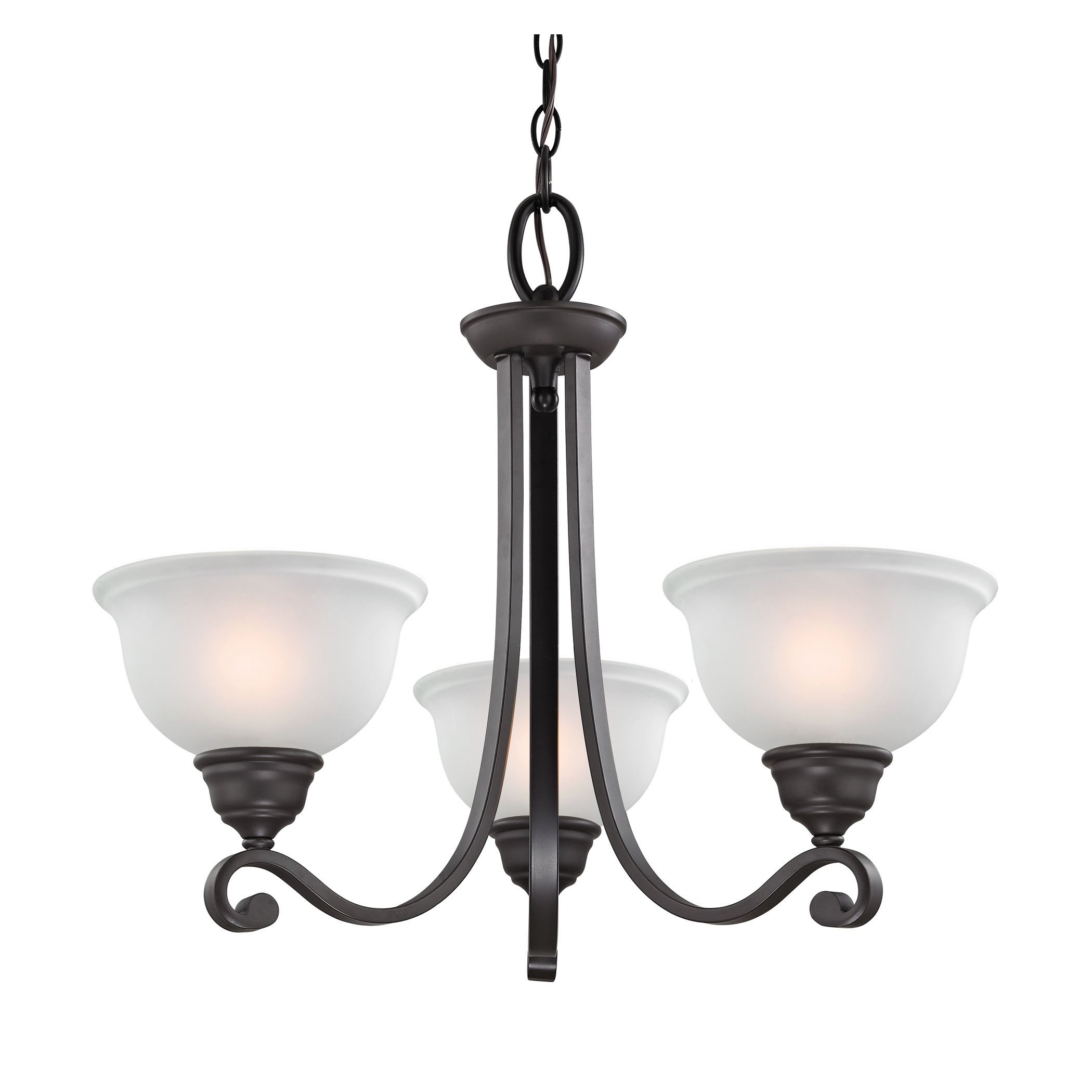 Cornerstone Lighting 2303CH/10 Thomas Lighting Hamilton 3-Light Chandelier, 25" x 25" x 21", Oil Rubbed Bronze