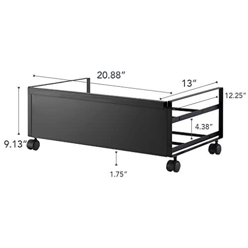 Yamazaki Home Frame Rolling Shoe Rack, Compact Entryway Or Bedroom Metal Shoe Organizer With Wheels, Steel - Holds 4 Shoes, 6 Heels